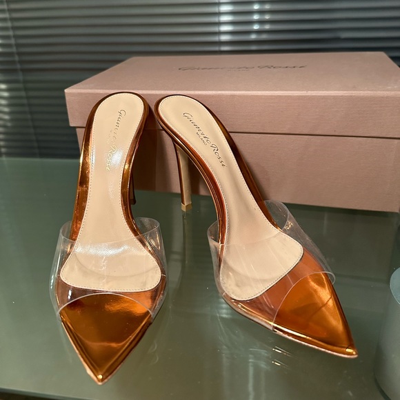 Gianvito Rossi | Shoes | Gianvitto Rossi Plexi Clear Metallic Mango ...